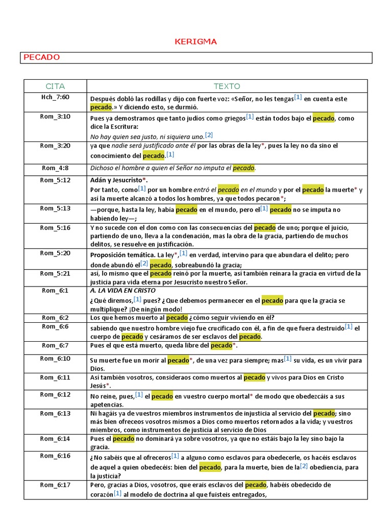KERIGMA | PDF | Pecado | Jesús
