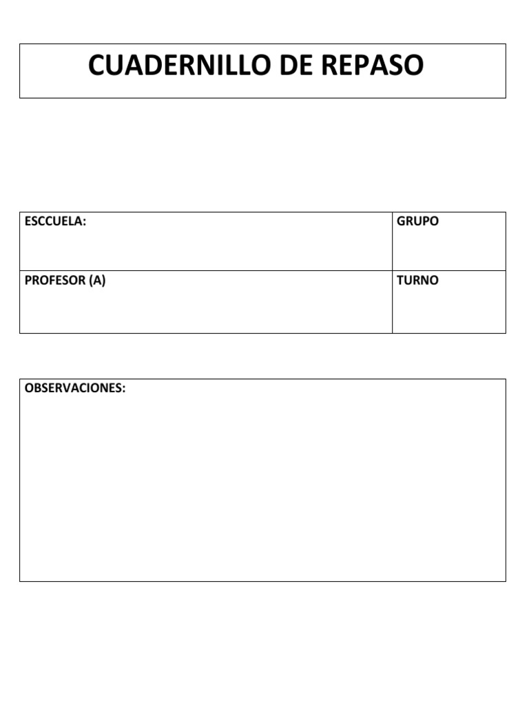 Cuadernillo de Repaso SEGUNDO GRADO | PDF | Evaluación