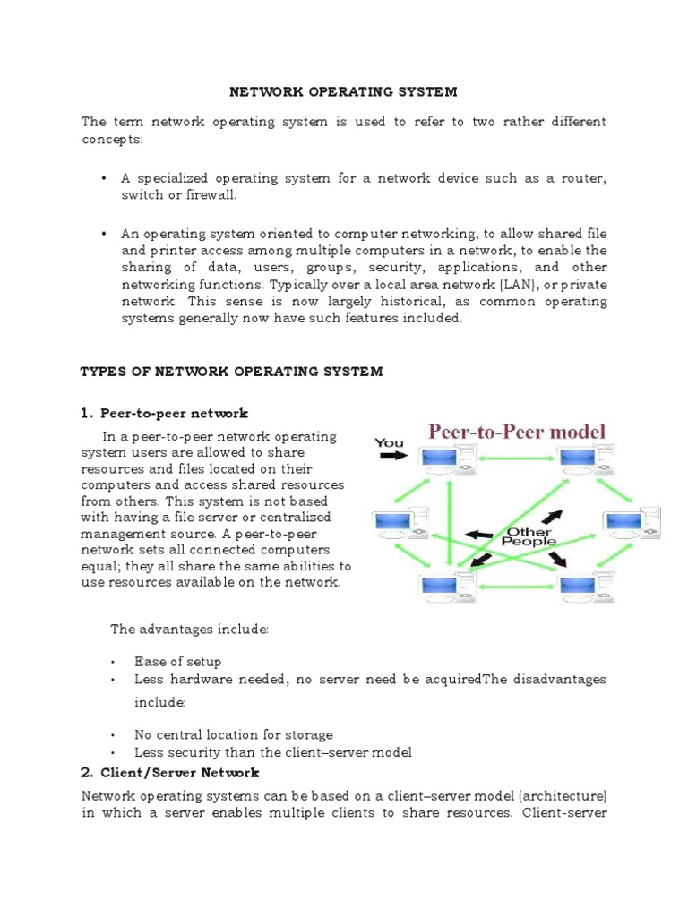 Network Operating System | PDF | Business | Technology & Engineering