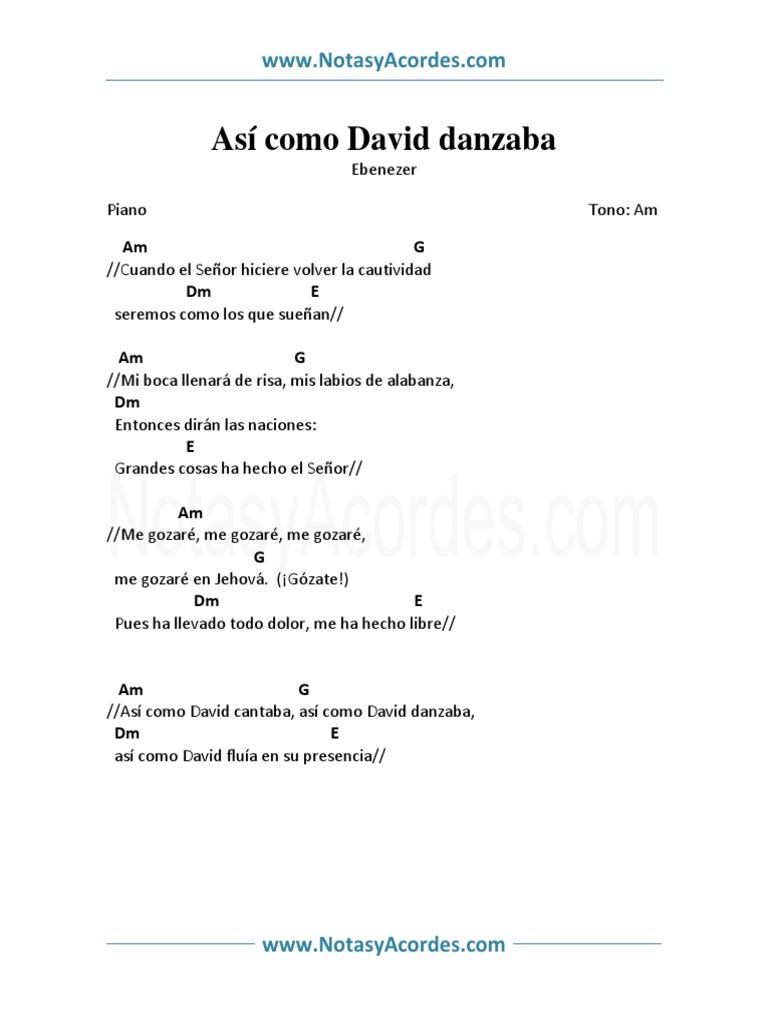 Así Como David Danzaba Ebenezer | PDF