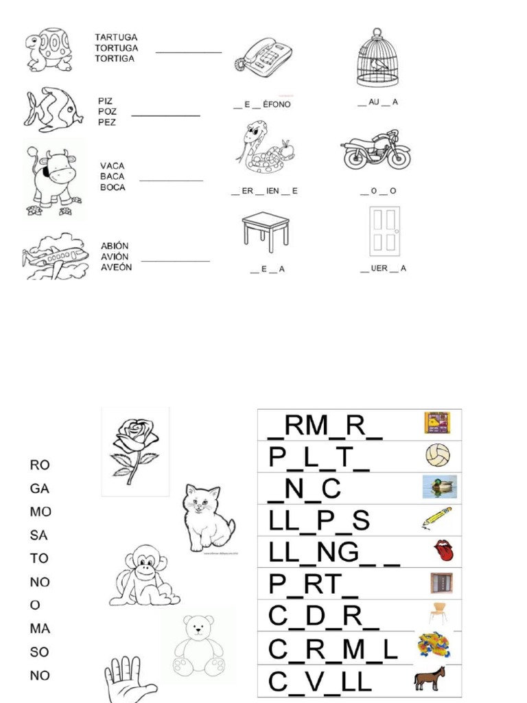 1P Omplir Forats Lletres | PDF