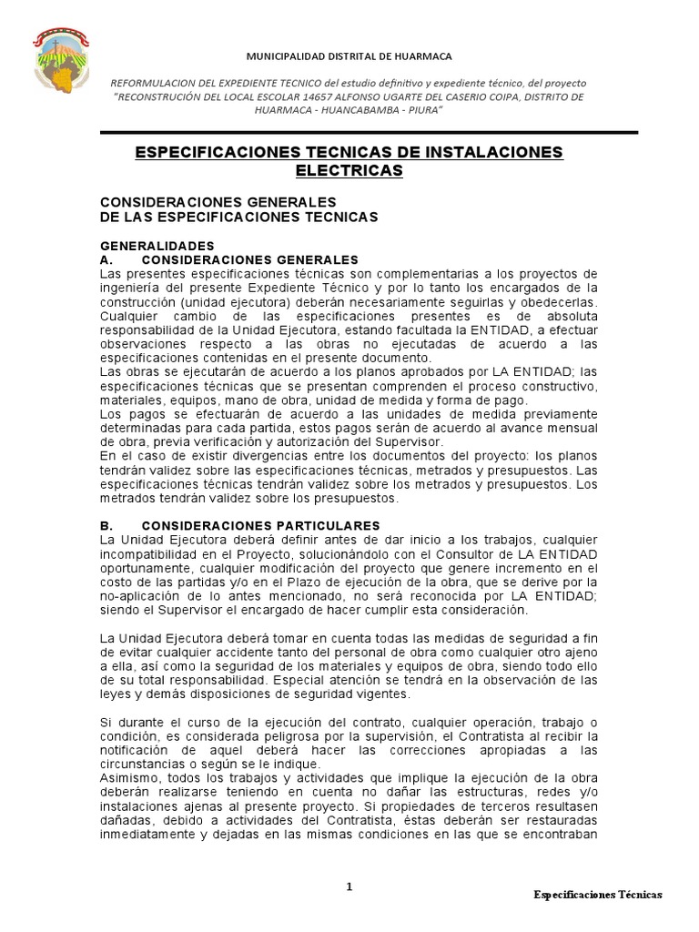 Especificaciones Tecnicas Electricas | Descargar gratis PDF | Diodo emisor de luz | Aislador ...