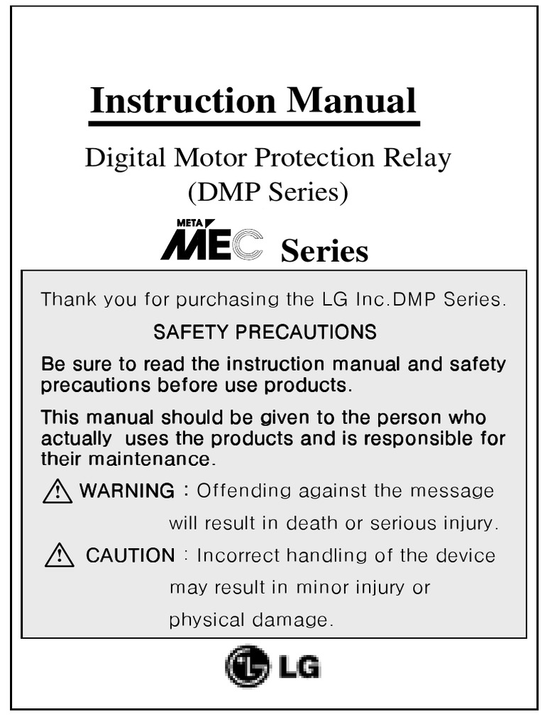 Instruction Manual: Series | PDF | Relay | Power (Physics)
