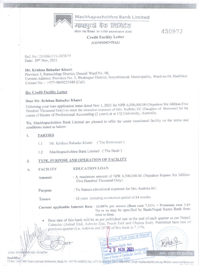 Loan Offer Letter | PDF | Credit | Finance & Money Management