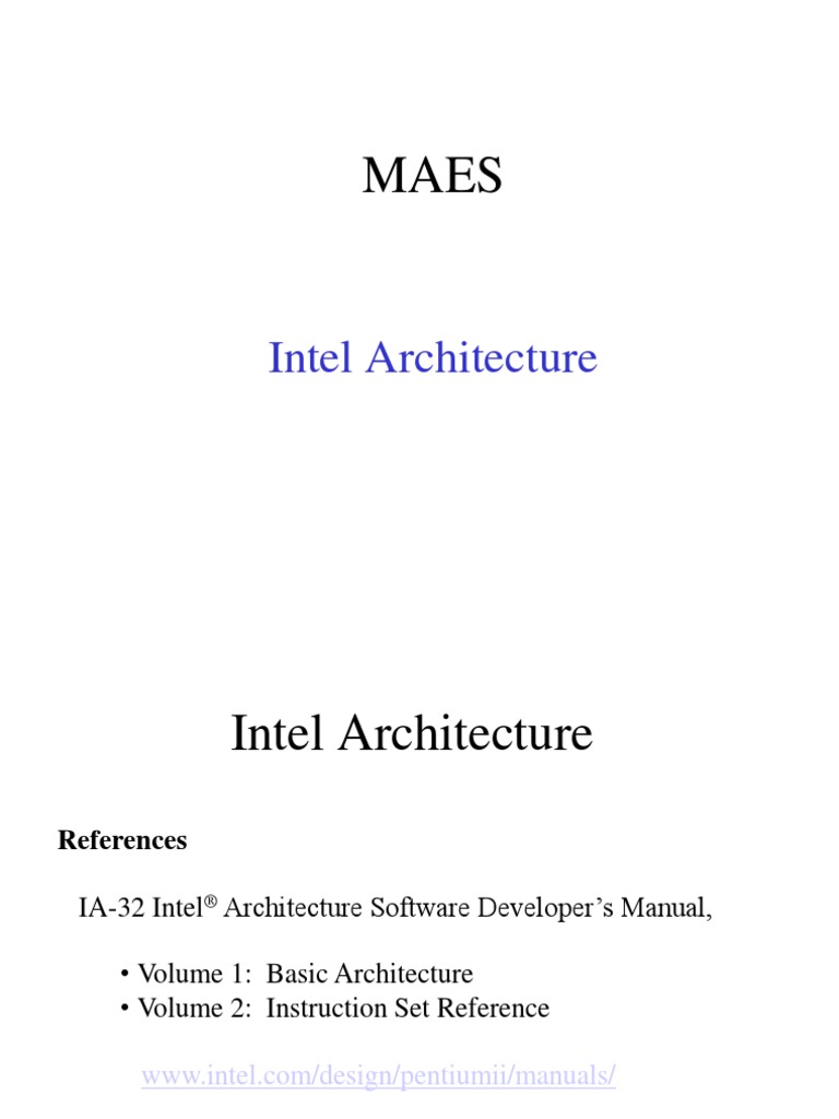 Intel Architecture | PDF | Assembly Language | Subroutine