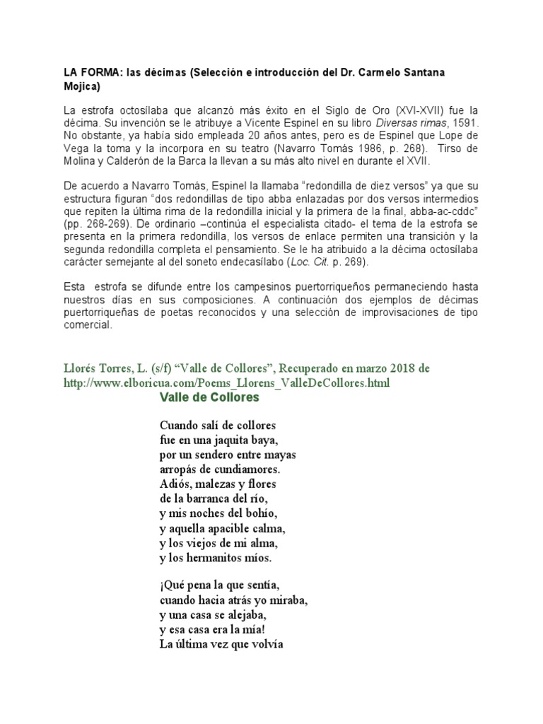 La Décima | PDF | Poesía | Poética