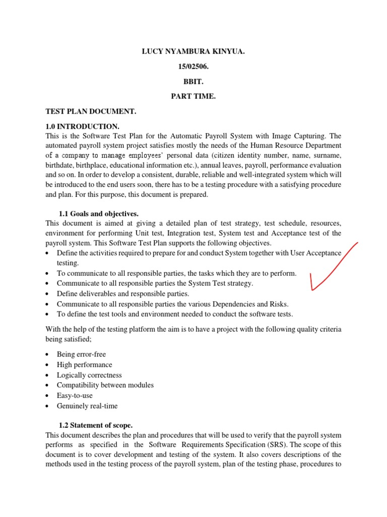 Test Plan Document | PDF | Software Testing | Databases