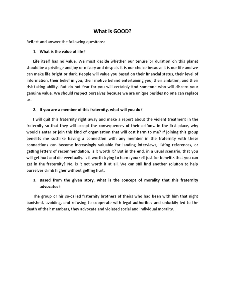 What Is Good | PDF