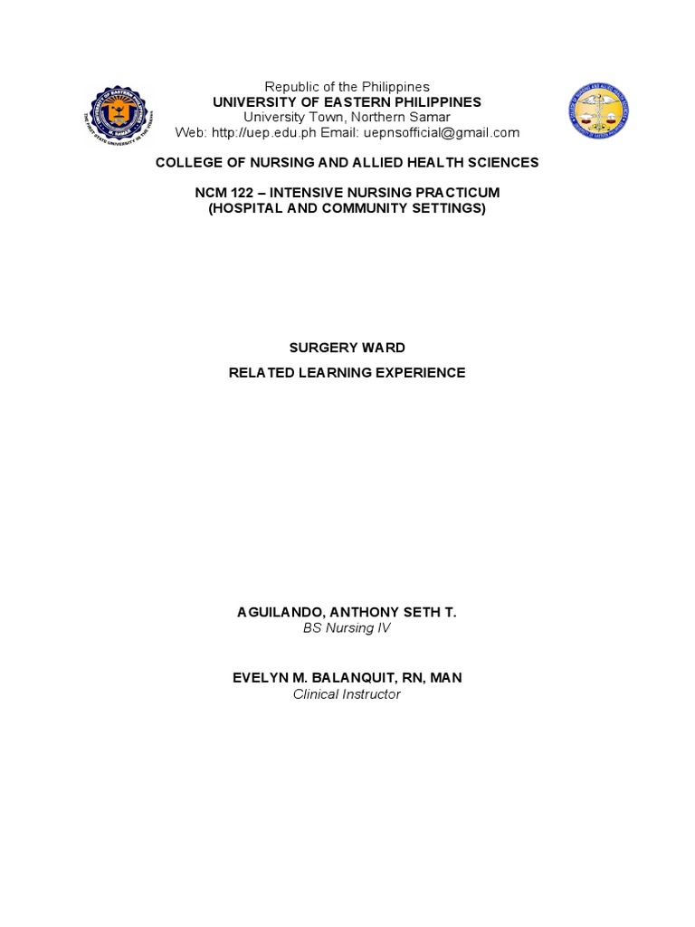 Learning Objectives Operating Room | Download Free PDF | Surgery | Nursing