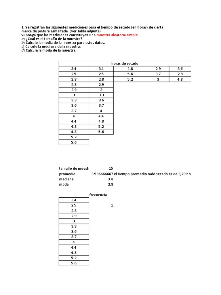 Ejercicios MTC | PDF | Desviación Estándar | Diferencia