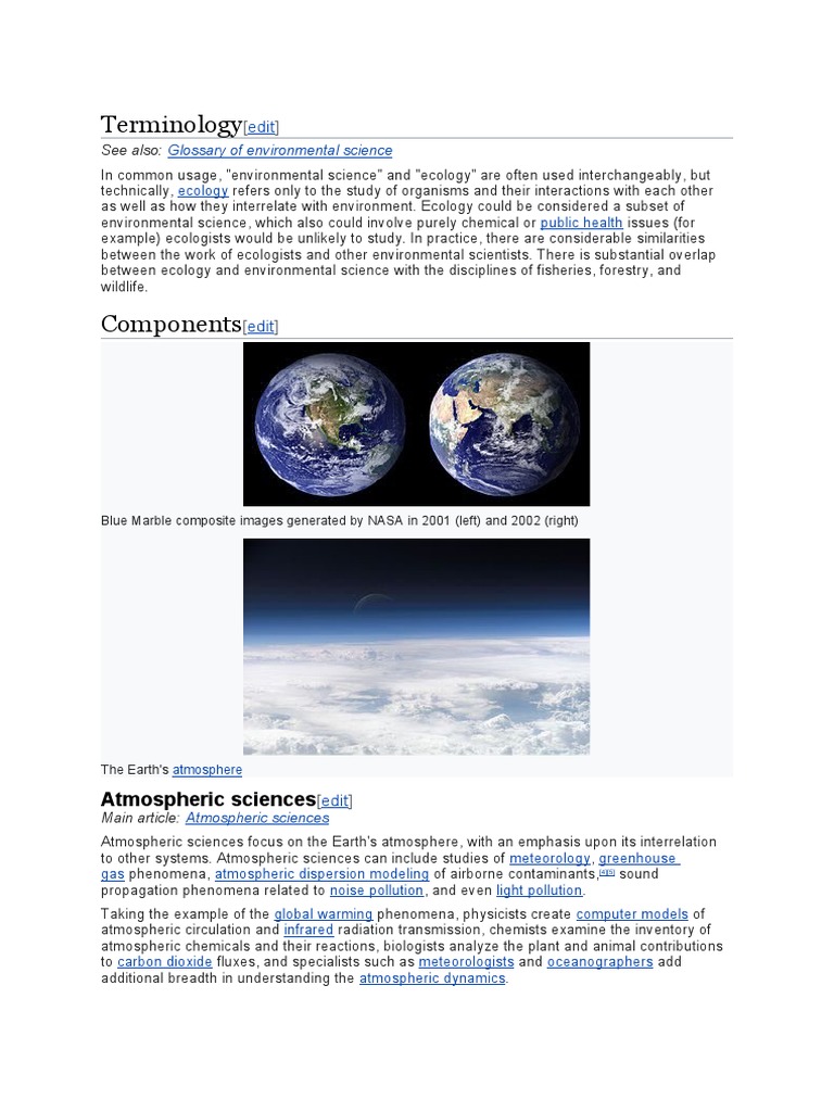 Terminology: Glossary of Environmental Science | PDF | Science ...