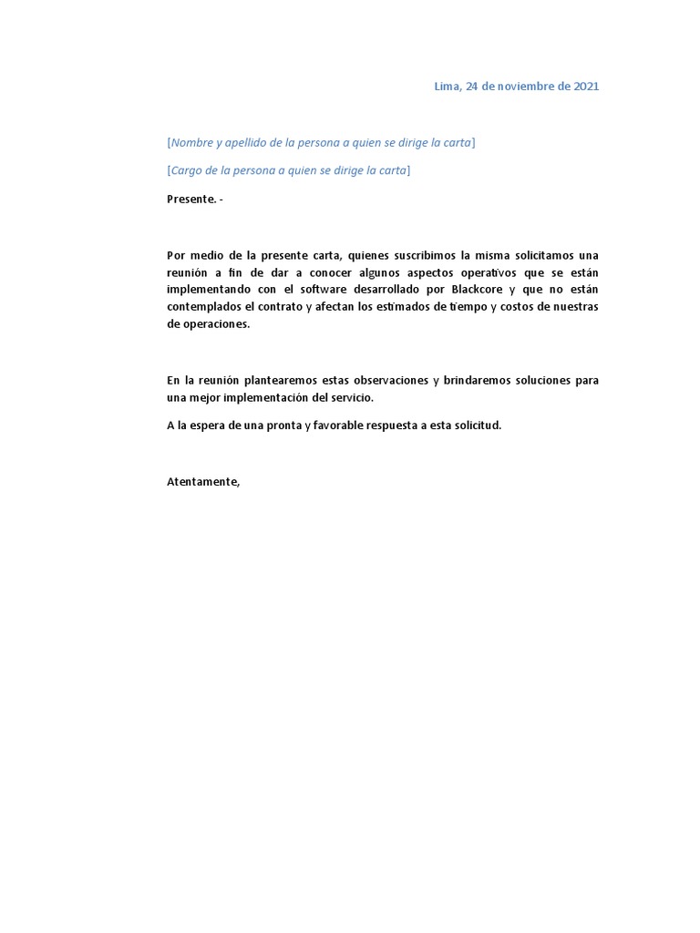 Modelo de Carta | PDF