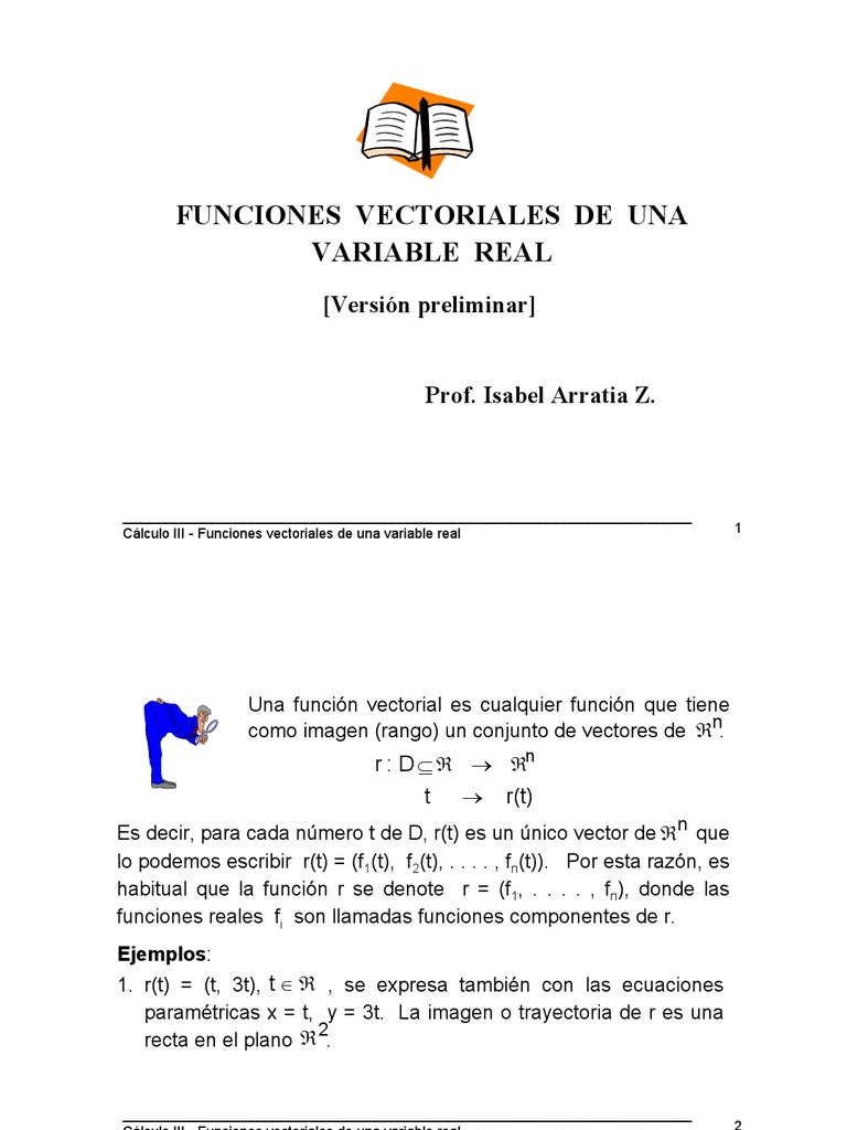 Funciones Vectoriales | PDF | Curva | Vector Euclidiano