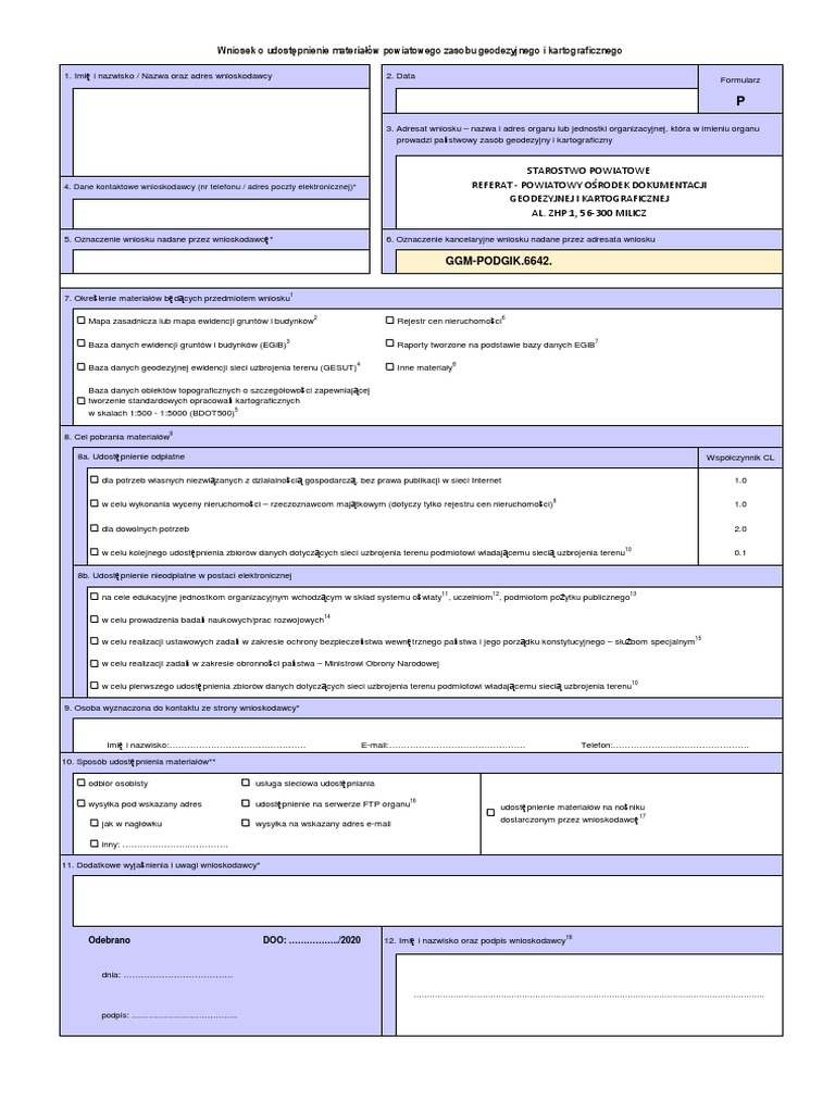 Formularz P | PDF