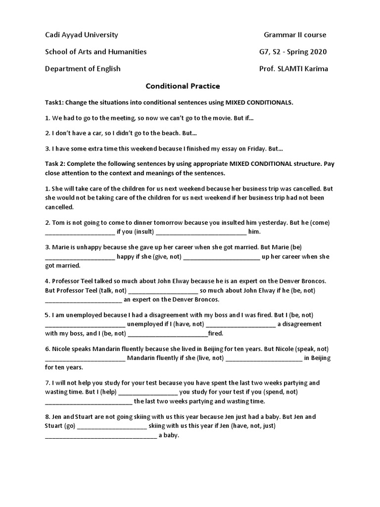 Conditional Types Practice G7 | PDF