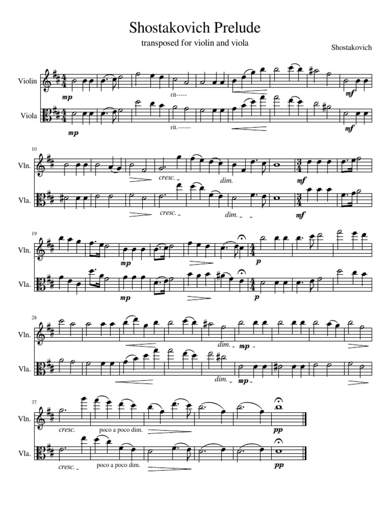Shostakovich Prelude | PDF | Classical Music