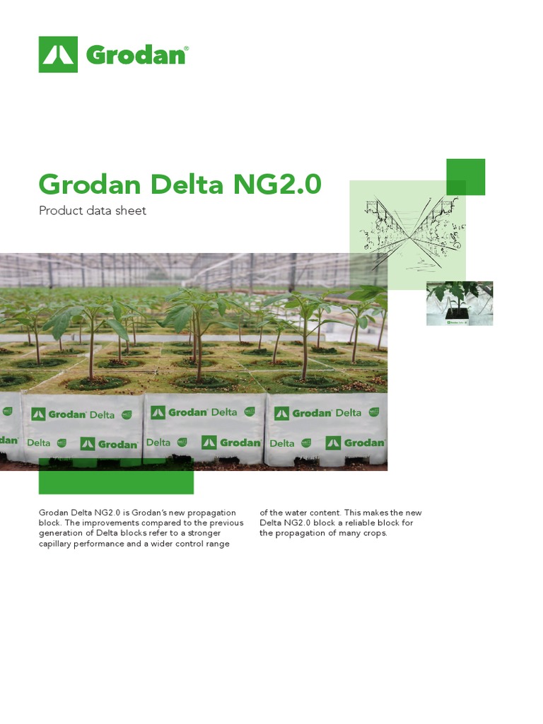 Grodan Delta NG2.0: Product Data Sheet | PDF | Agriculture