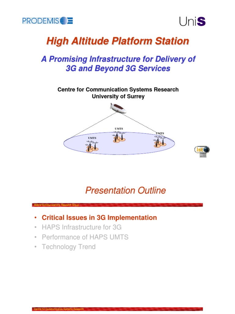 Evaluating High Altitude Platform Stations as a Solution for 3G and ...