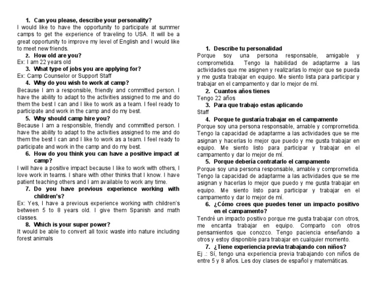 Entrevista Ejemplo IENA | PDF