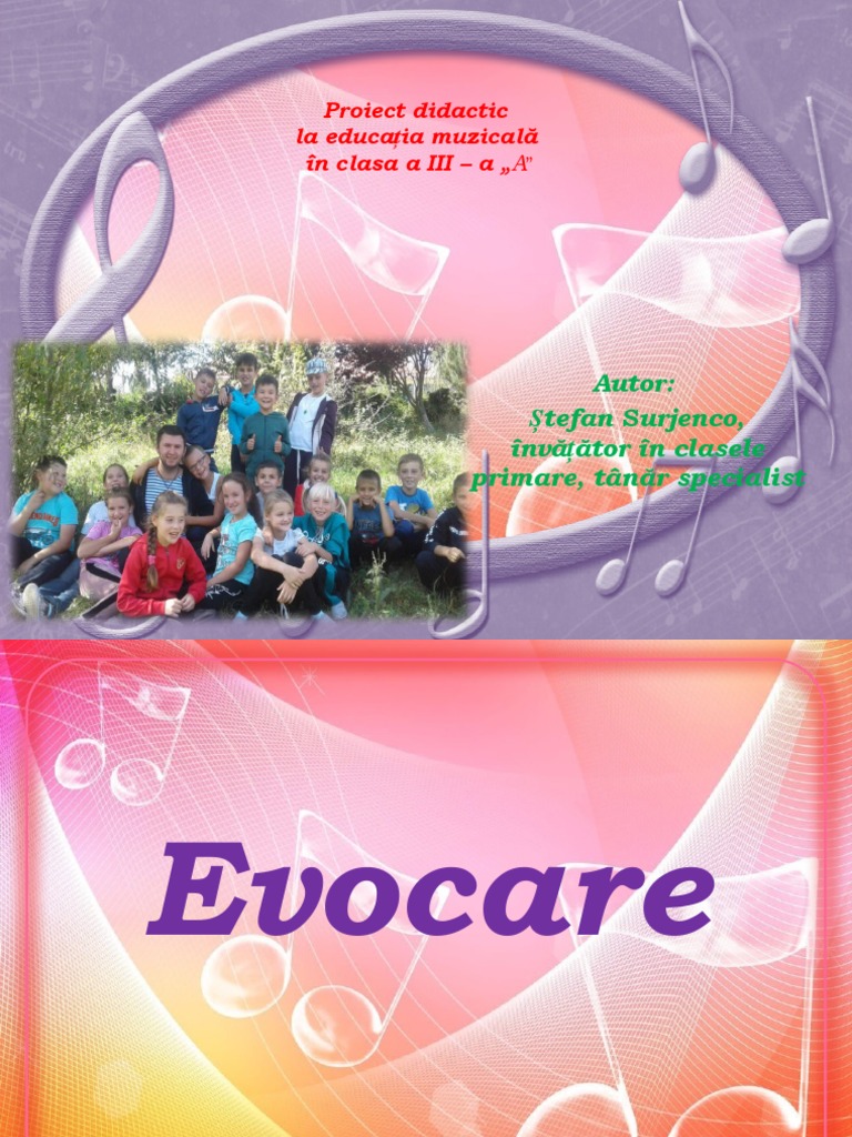 Proiect Didactic La Ed. Muzicală Clasa A III - A A" | PDF
