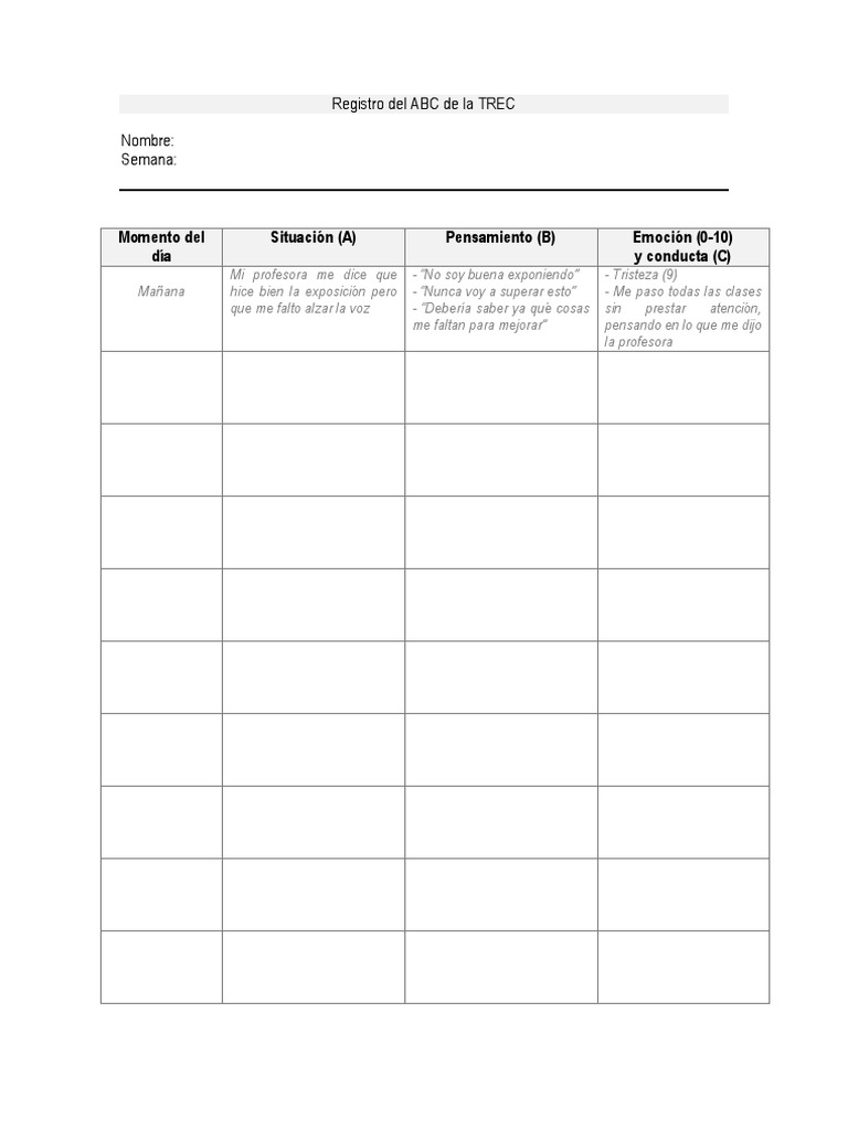 Registro Del ABC de La TREC | PDF