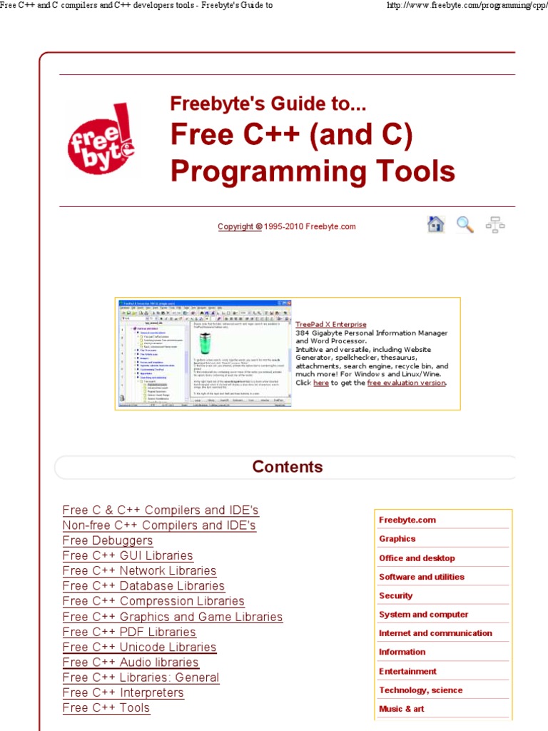 Free C++ and C Developers Tools | PDF | Integrated Development ...