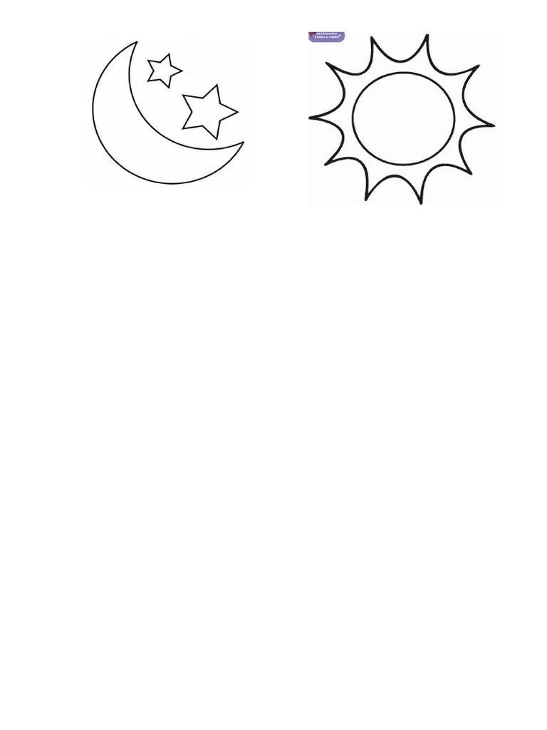 Molde Sol Lua Estrelas | PDF
