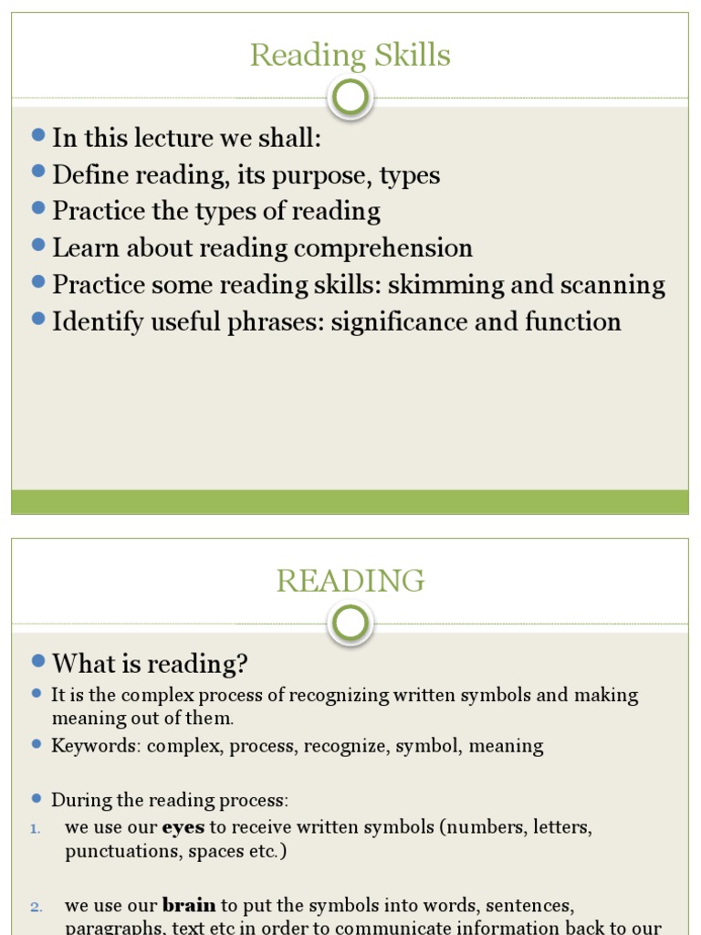 Lecture 1 B. Reading and Comprehension | Descargar gratis PDF | Reading Comprehension | Speed ...