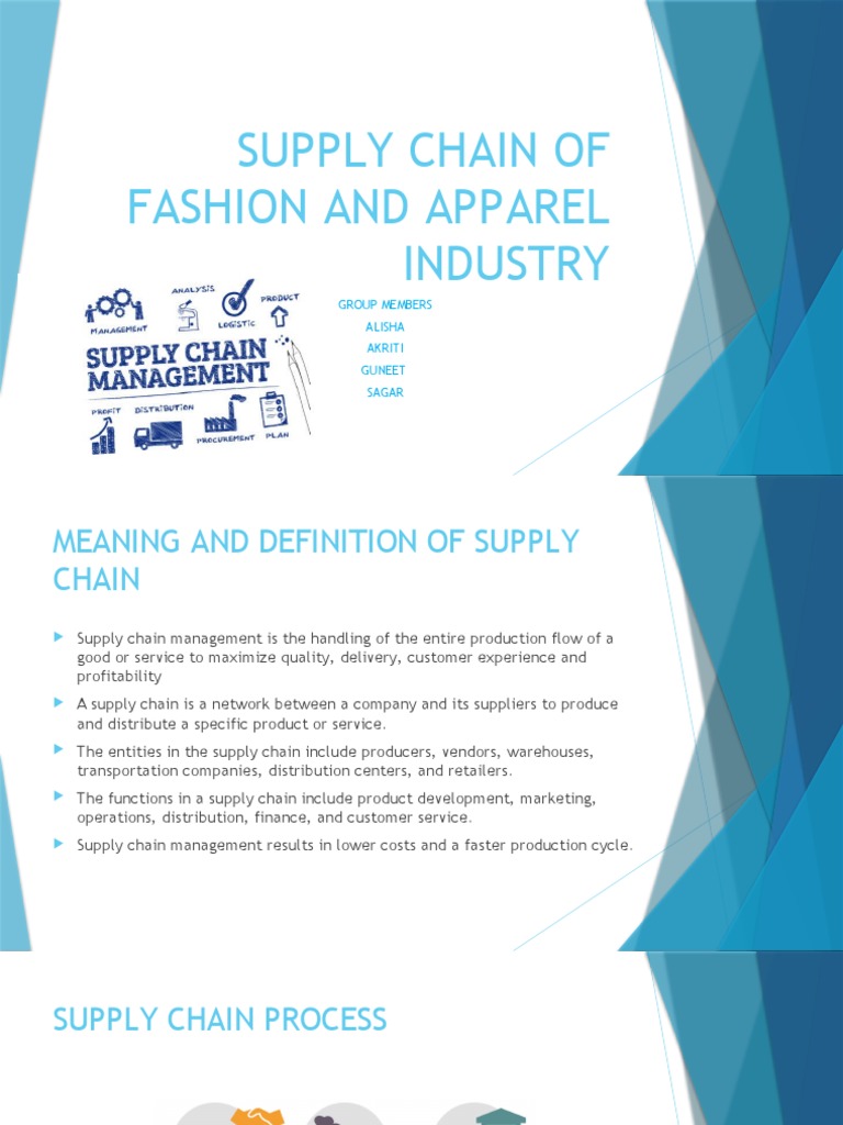 Supply Chain of Fashion and Apparel Industry | PDF | Supply Chain ...
