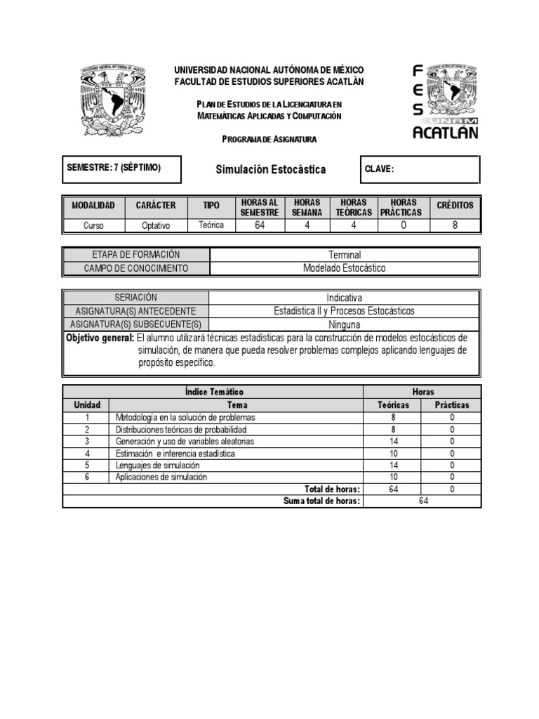 Simulacion Estocastica | PDF | Estocástico | Simulación