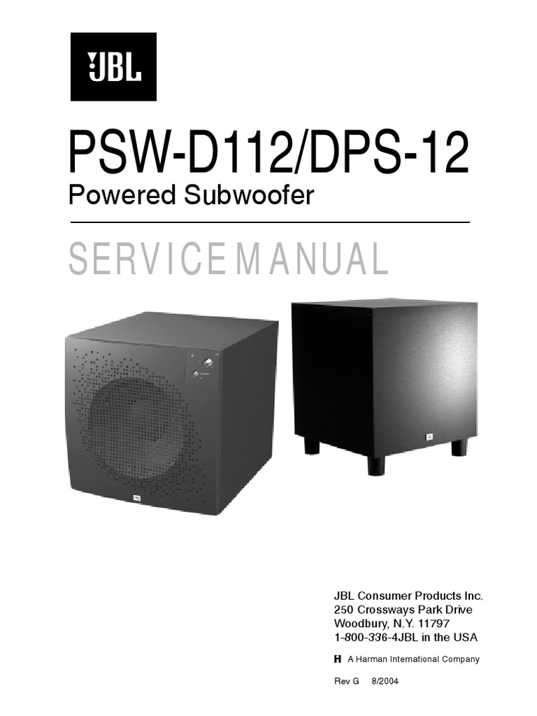 PSW-D112/DPS-12 Service Manual | PDF | Loudspeaker | Amplifier