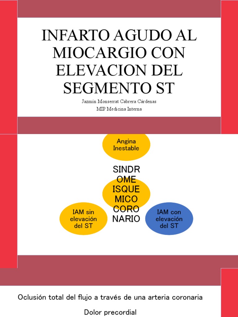 Iam ST | PDF | Infarto de miocardio | Cardiología