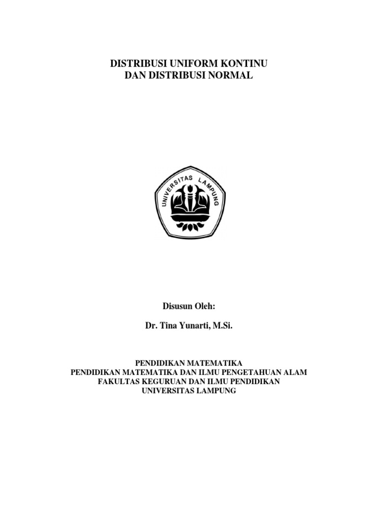Distribusi Uniform Kontinu Dan Distribusi Normal | PDF