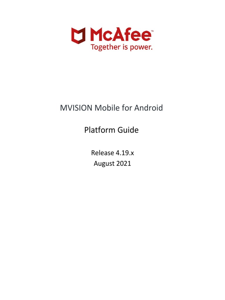 MVISION Mobile For Android: Platform Guide | PDF | Mobile App | Android ...