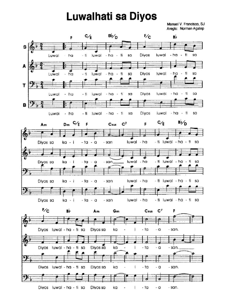 Luwalhati Sa Diyos - M. Francisco | PDF