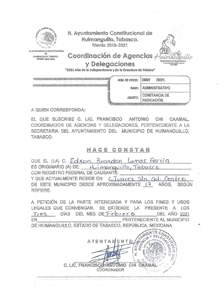 Carta De Radicacion Pdf