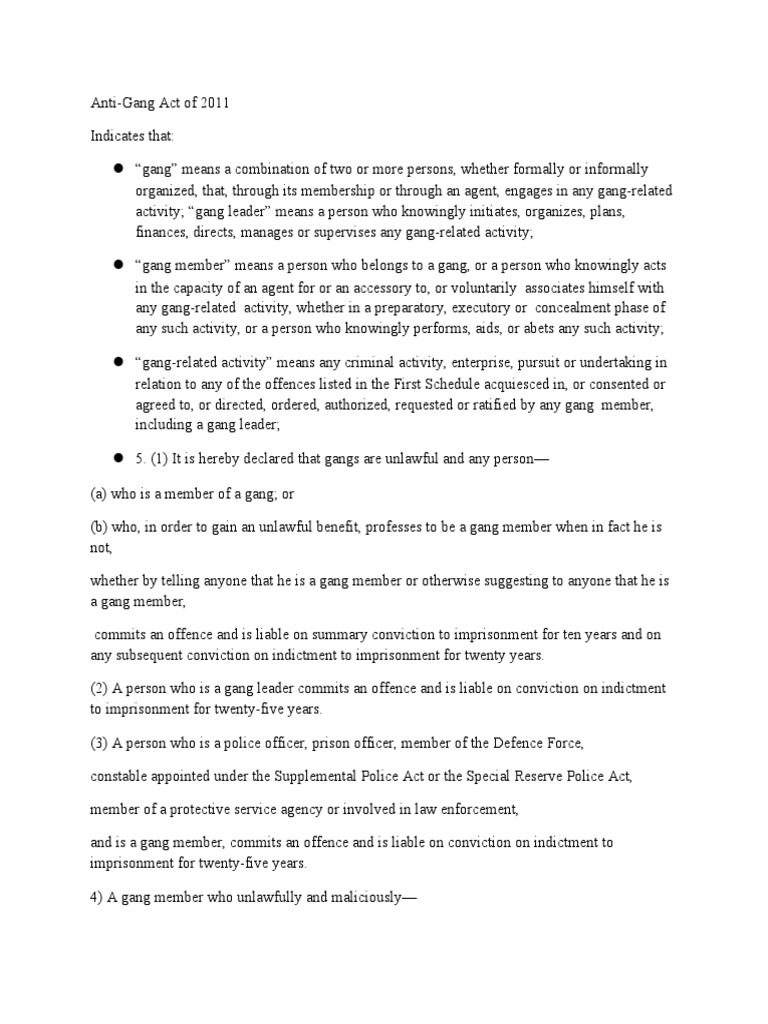Gangs | PDF | Gang | Violence
