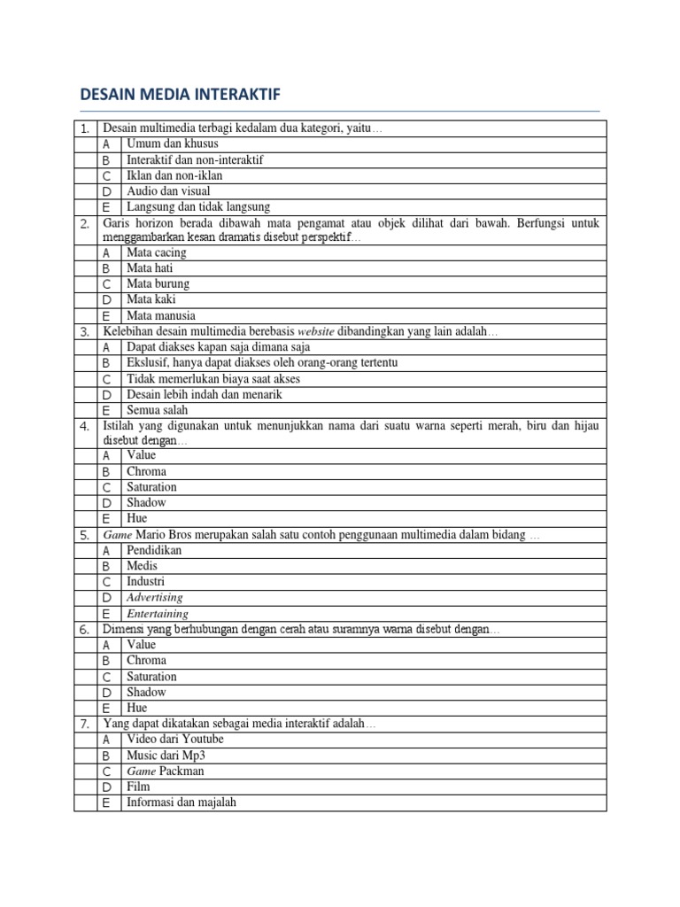 04 Naskah - Soal - Dmi | PDF