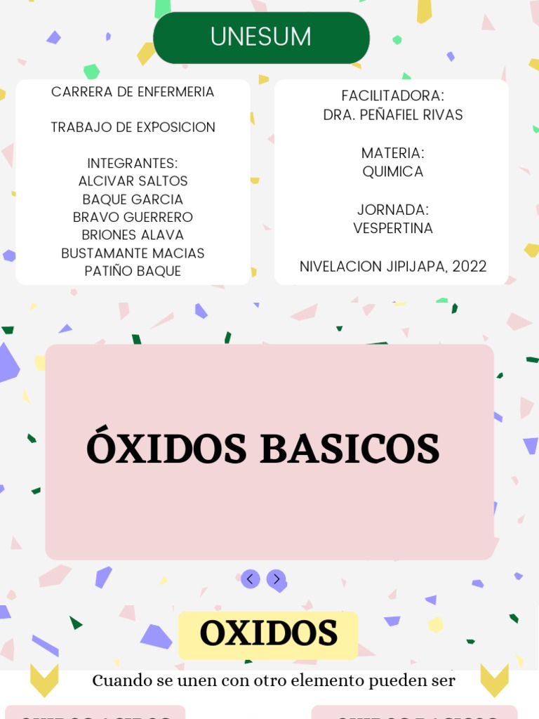 Oxidos Basicos | PDF | Compuestos químicos | Óxido