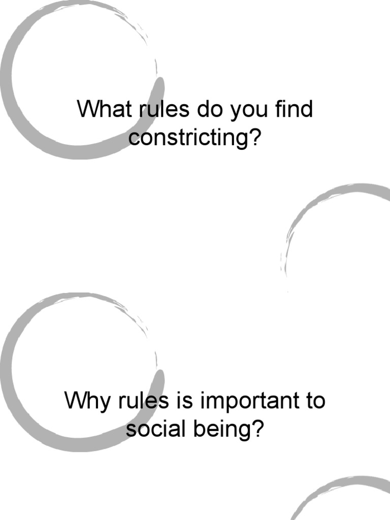 What Rules Do You Find Constricting? | PDF | Morality | Value (Ethics)