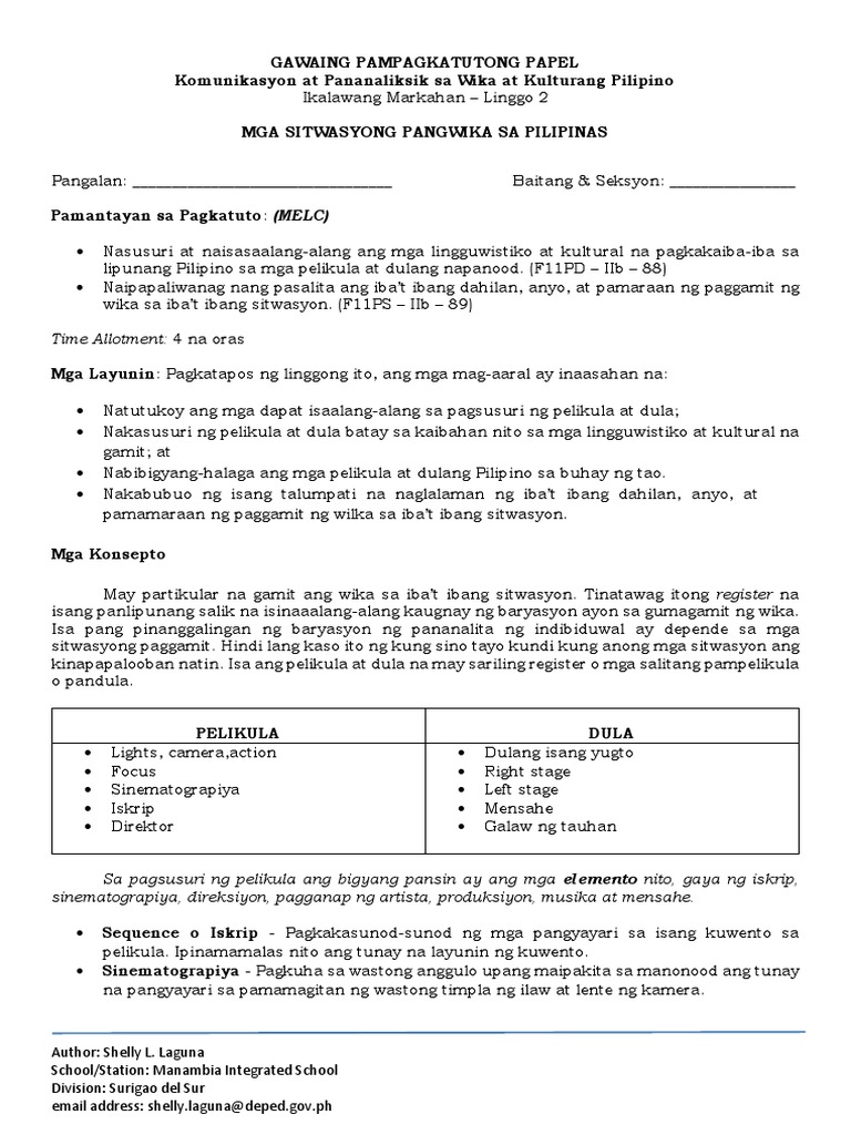 KPWKP 11 Q2 WK2 | PDF