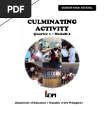 Module Culminating Activity Grade 12 Humss | PDF