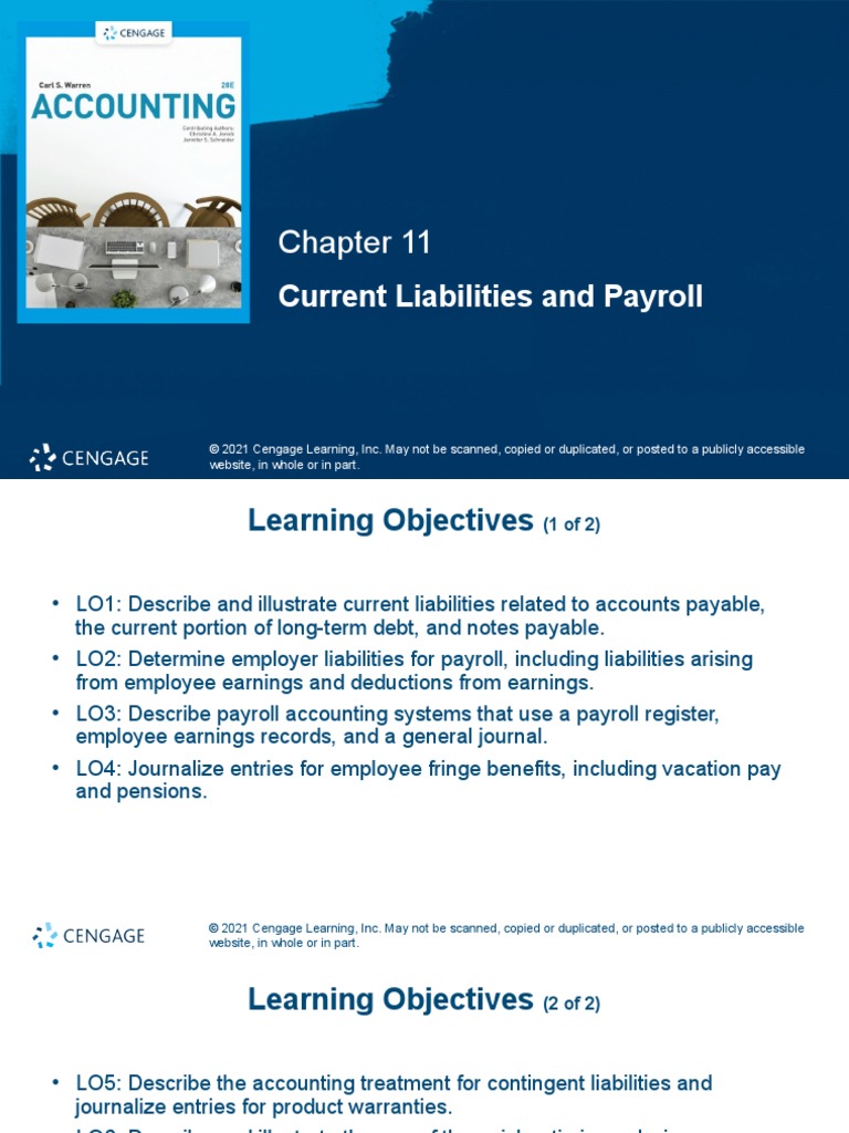 9781337913201.112 Warren Acct28e ch11 | PDF | Payroll Tax | Pension