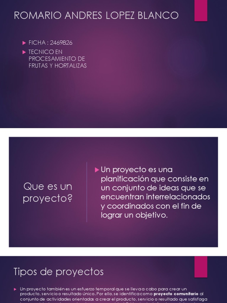 Que Es Un Proyecto - TPFH - FICHA 2469826 - ROMARIO LOPEZ BLANCO | PDF ...