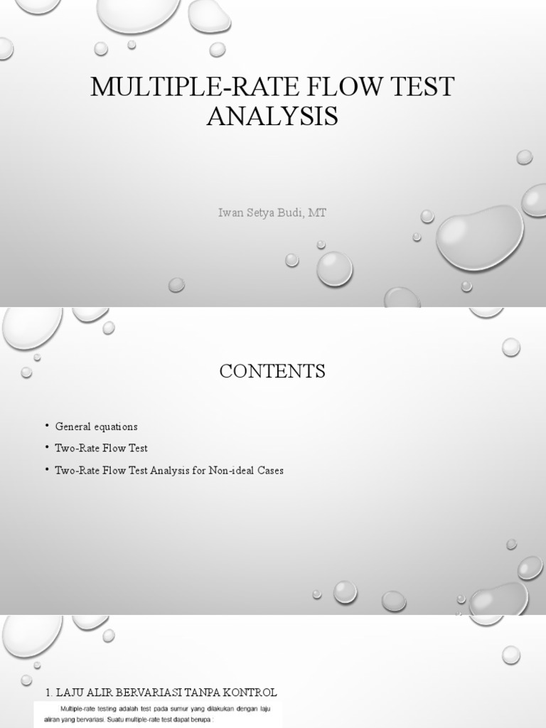 Multiple-Rate Flow Test Analysis: Iwan Setya Budi, MT | PDF