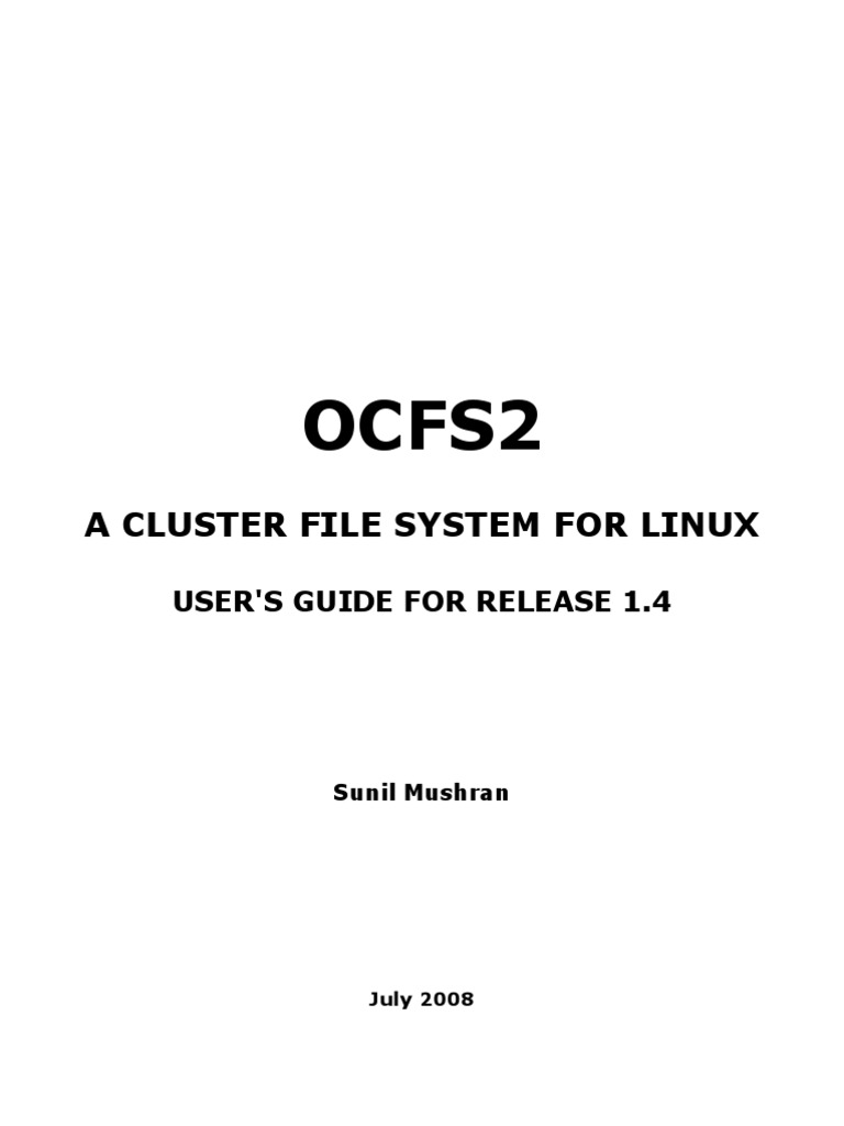 Ocfs2 1 - 4 Usersguide | PDF