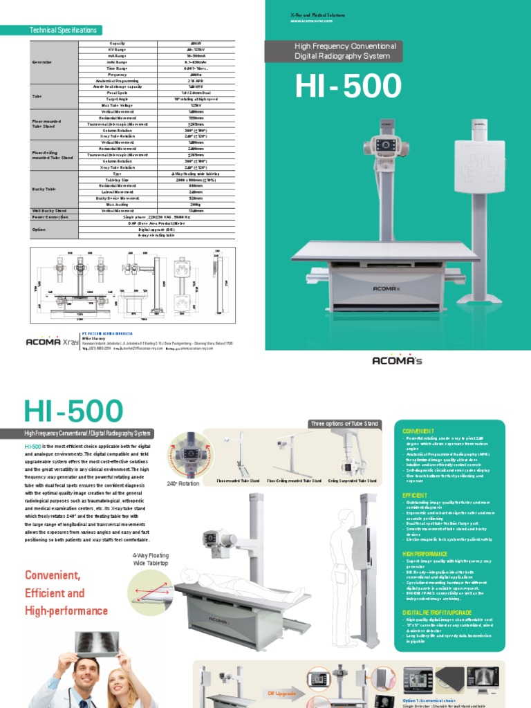 High Frequency Conventional Digital Radiography System Technical ...