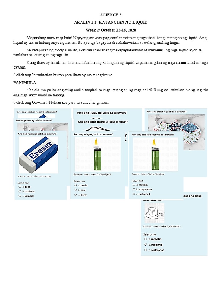 SCIENCE 3-Lesson1.2 LearningPacket | PDF