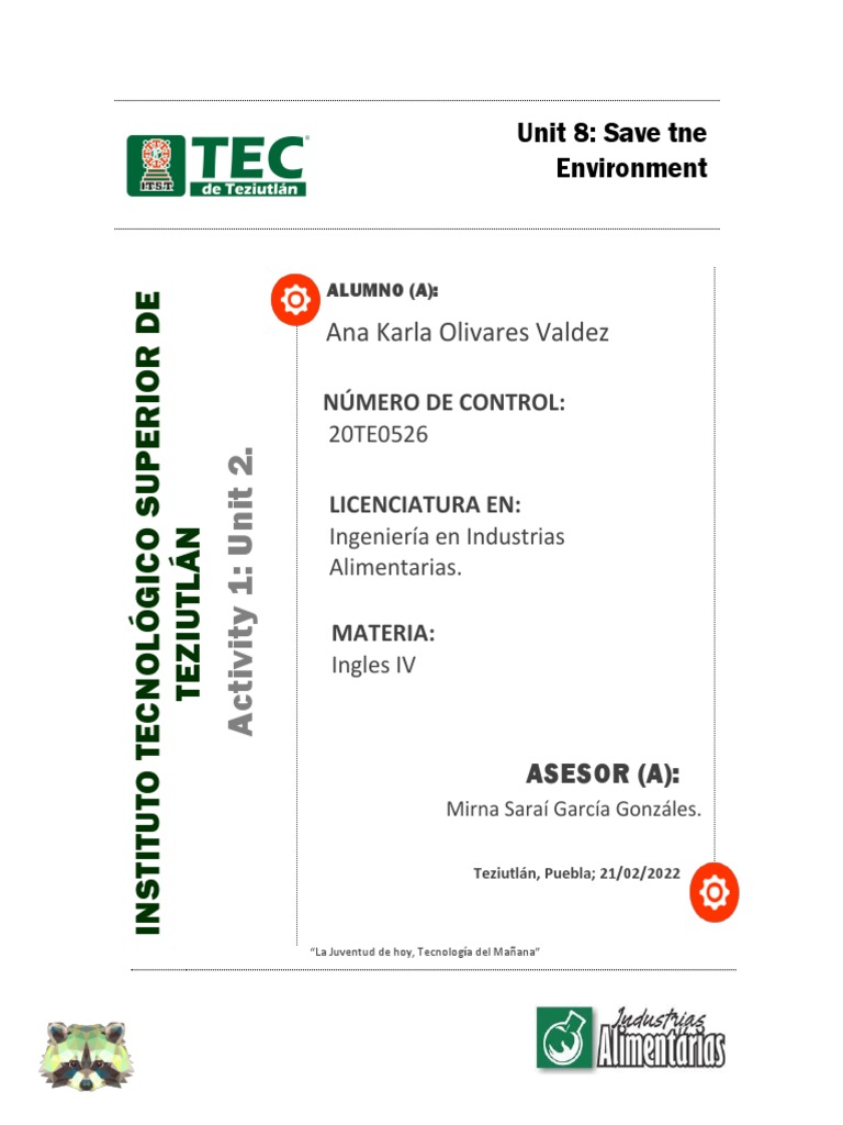 Activity 1 - Unit 2 - Ana Karla Olivares Valdez | PDF