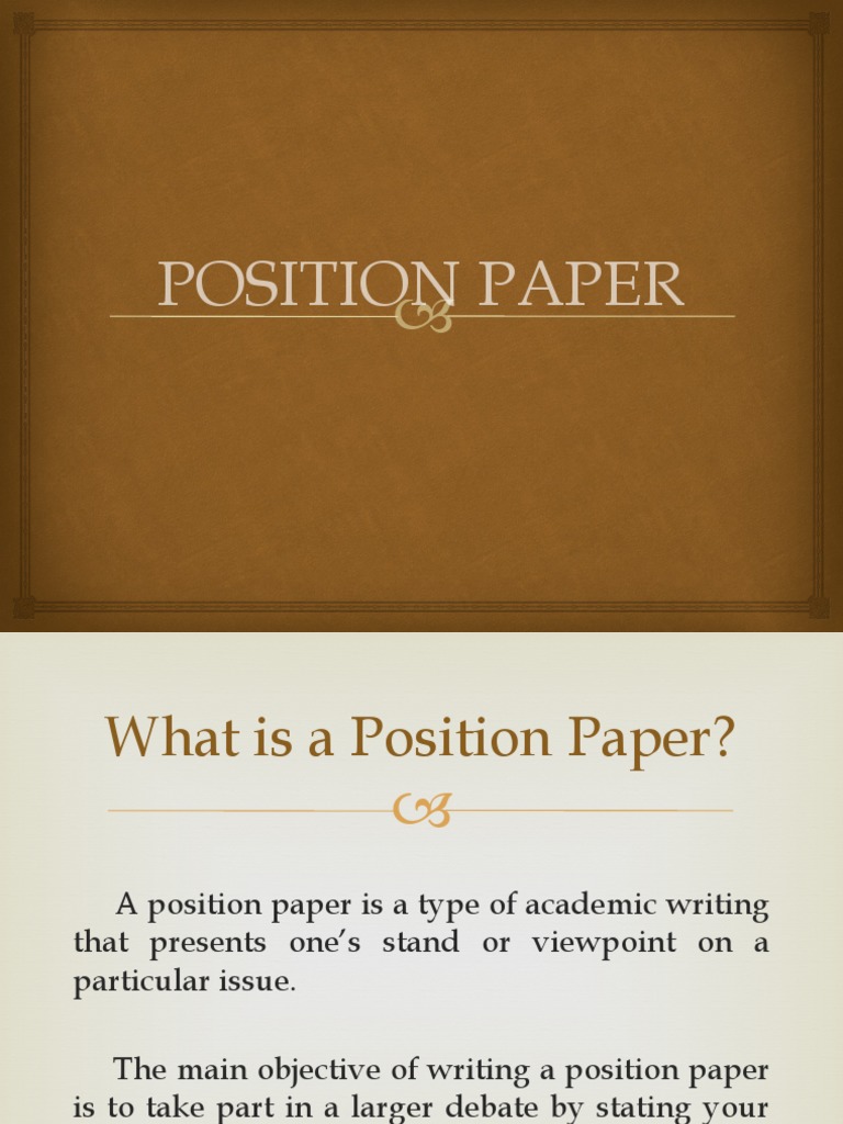 How to Write a Position Paper | PDF | Argument | Fallacy